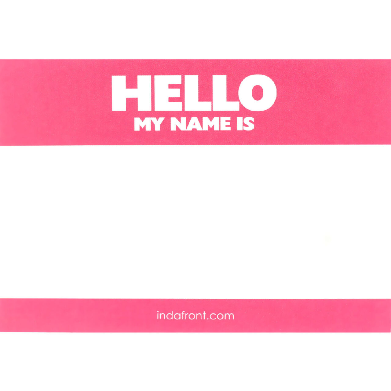 Hello My Name is Stickers Pink (50 pcs.) - Indafront