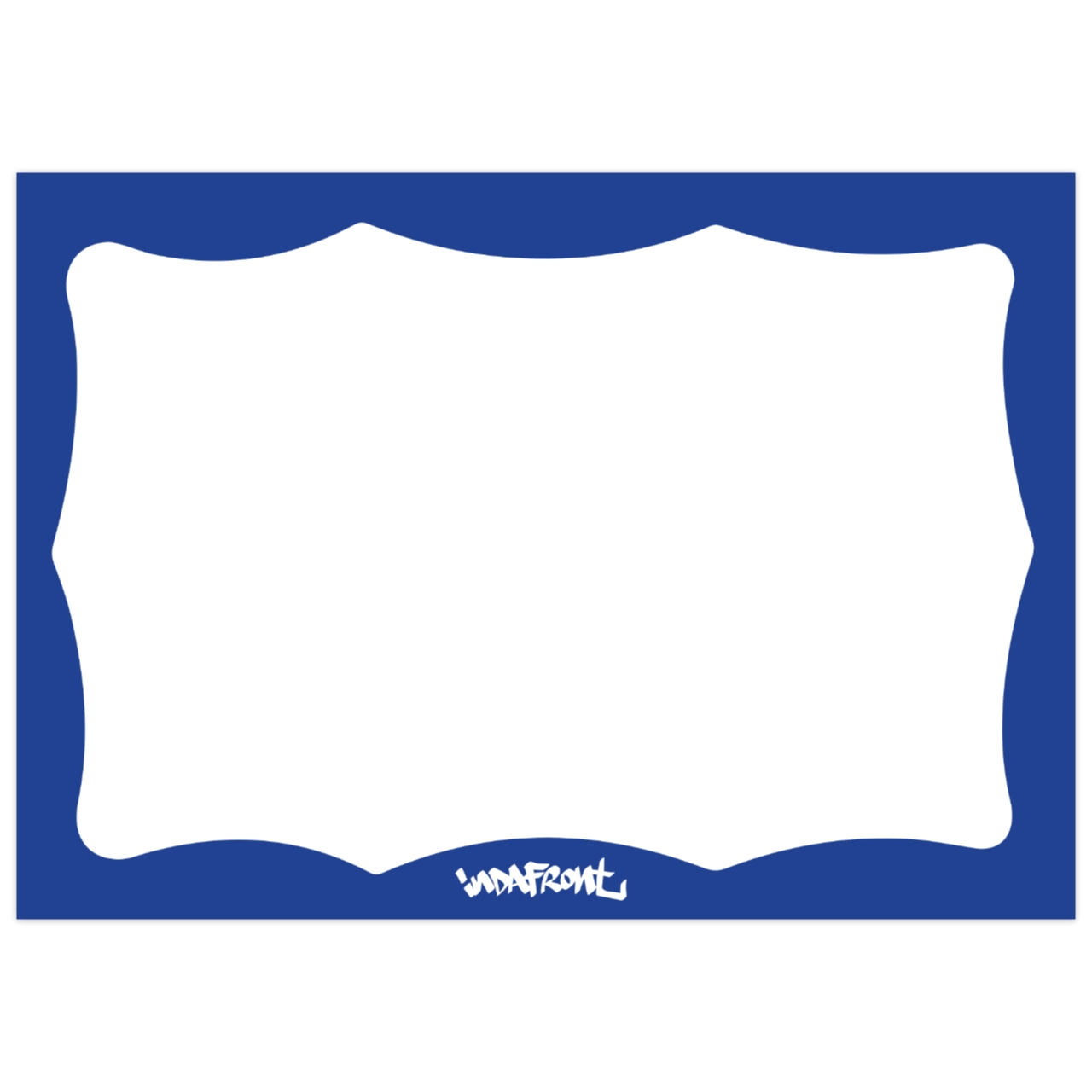 Wavy Border Stickers Blue (50 pcs.) - Indafront